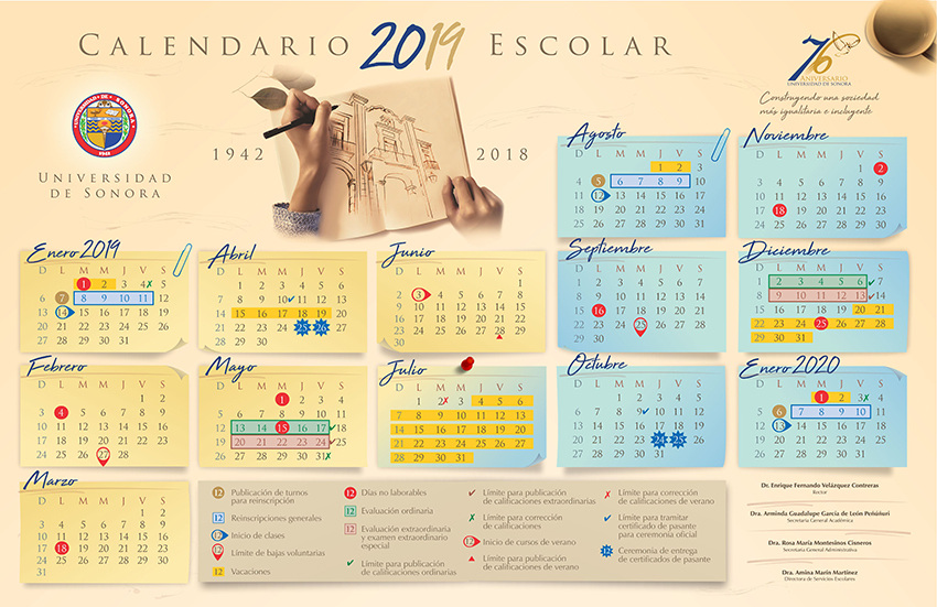 Calendario – Universidad de Sonora